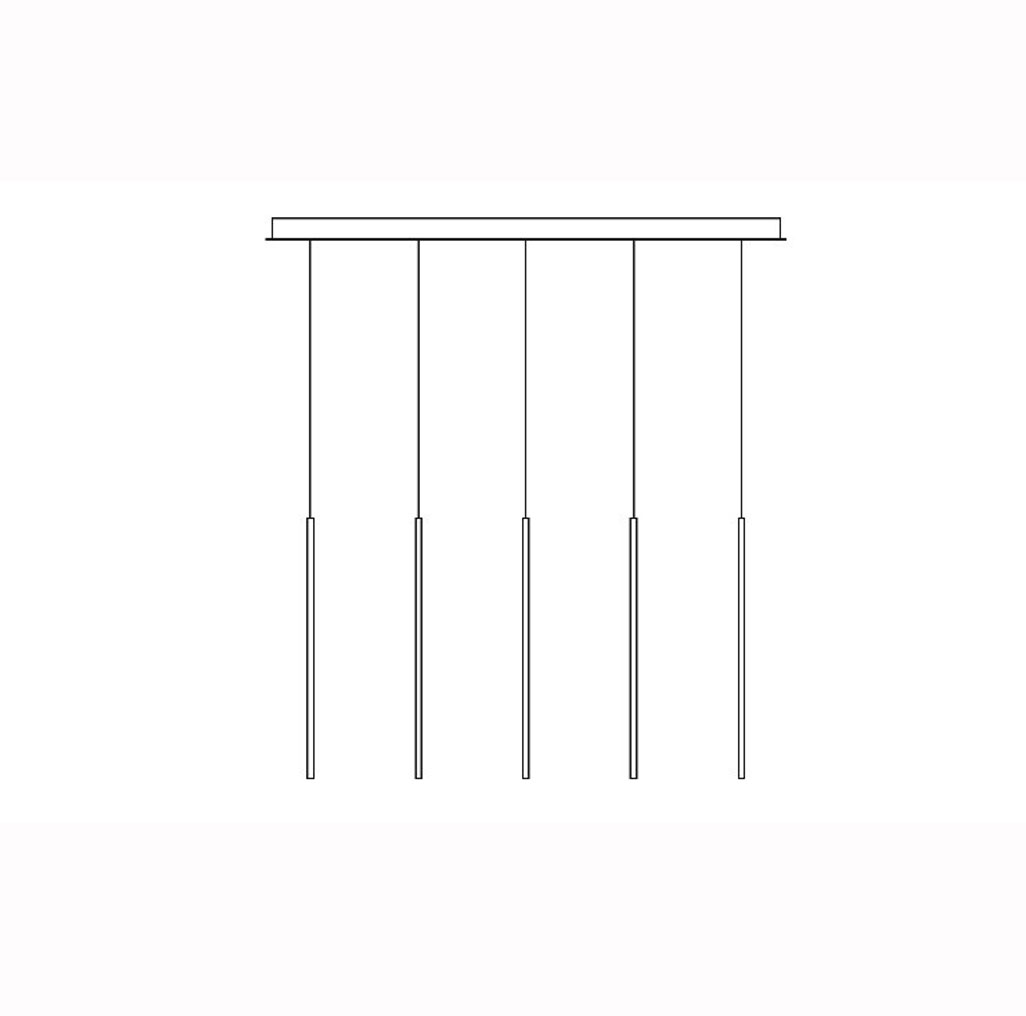 5" x 47" Rectangle Multi-Drop Canopy for Pendants - DLS Lighting US ...